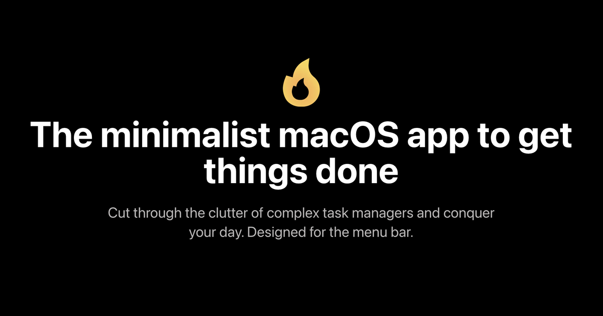 The minimalist macOS app to get things done